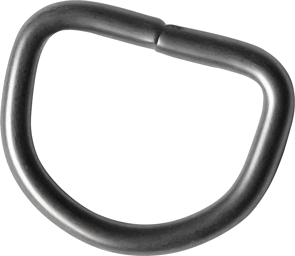 Black Matte D-Ring - Zinc Die-Casting